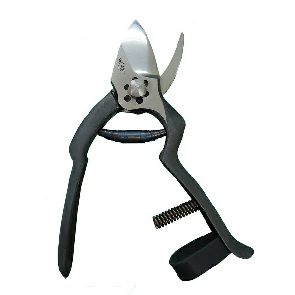 本場山形手打品　手造り園芸刃物　日本製 切り刃と受け刃の接点がなく食い込みが良く抜けも良い鋏です。 天命作　剪定鋏神津軽型180mm　Kシリーズ（梨用） 【仕様】 ■全長 ： 約 180mm ■重量 ： 約 220g ■素材 ： 安来鋼 ■...