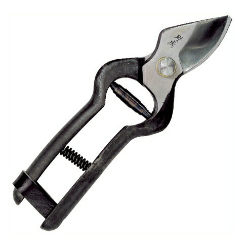 本場山形手打品　手造り園芸刃物　日本製 裏スキ技術により、刃の根元から先まで点で重なり移動します。 助虎　情張剪定鋏190mm 【仕様】 ■全長 ： 約 190mm ■重量 ： 約 220g ■素材 ： 安来鋼 ■日本製（山形打刃物）