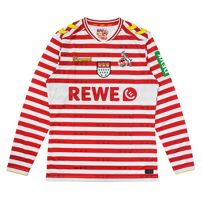 1.FCケルン 2025-26 シーズン カーニバル ユニフォーム。 ドイツで最も熱狂的な祭りと言われる「ケルン・カーニバル」を祝う〈11,111枚限定〉でリリースされた特別モデル。 ■商品仕様 ・赤白のクラシックなボーダー柄はカーニバルの...