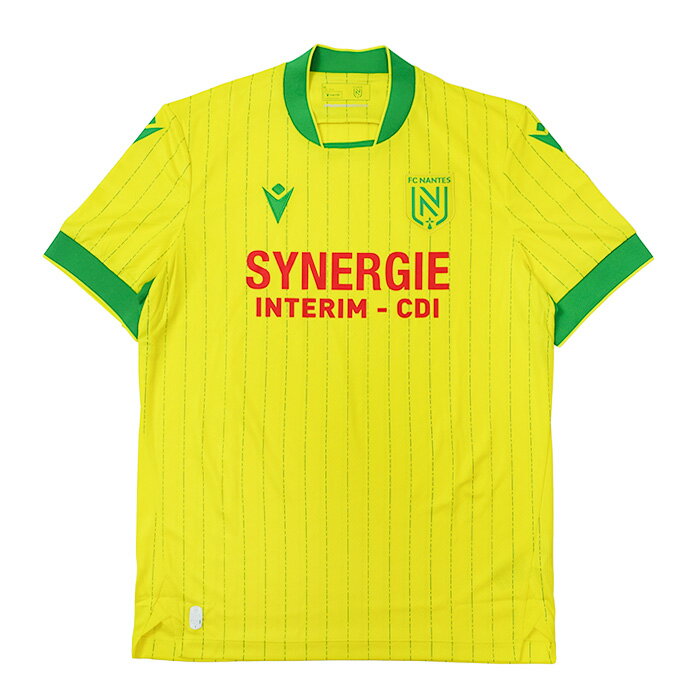FCナント 2025-26 シーズン ホーム ユニフォーム。 ■商品仕様 ・グリーンのピンストライプが目を惹く1980年代のシャツからインスピレーションを得たクラシックなデザイン。 ・背面襟元にはリーグ・アンでの優勝回数を意味する「8つの星...