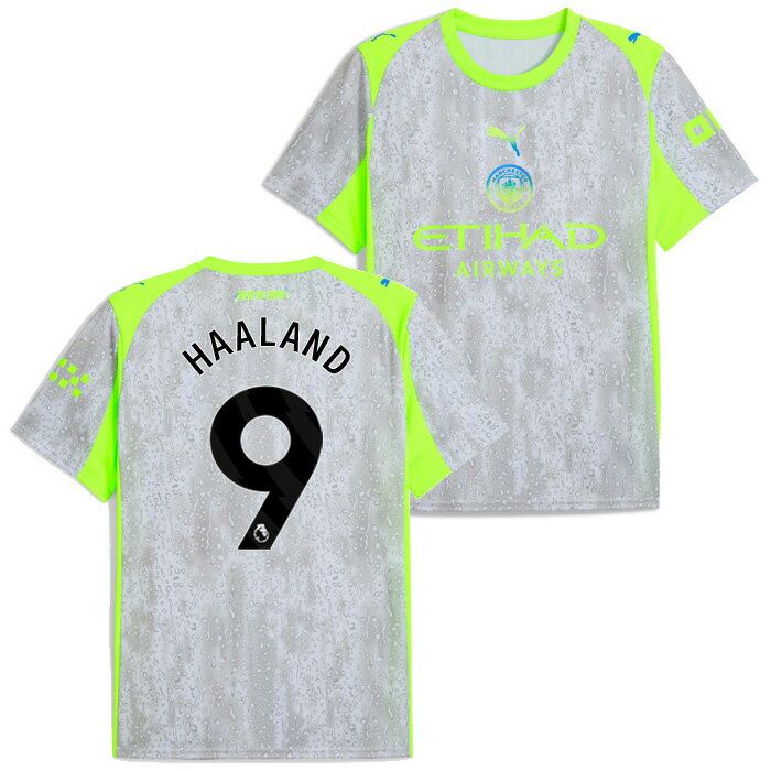 マンチェスター・シティの 2025-26シーズン サード ユニフォーム。 マンチェスターの"天気”に敬意を表したデザイン。雨の日も晴れの日も、シティを愛するすべての人へ捧げる一着。 ノルウェー代表 アーリング・ブラウト・ハーランドのオフィシ...