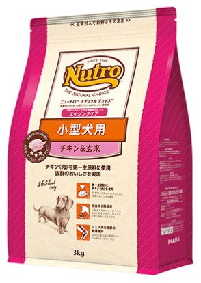 商品名 ニュートロナチュラルチョイス　チキン＆玄米　小型犬用　エイジングケア　3kg 内容量 3kg 商品説明 室内環境による運動不足などカロリーコントロールにも配慮した小型犬用のドッグフードです。 チキンの生肉を本来のおいしさをそのまま封...