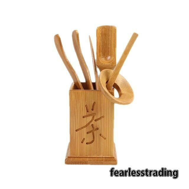 6点入：茶則、茶匙、茶針、茶漏、茶挟、茶筒 環境に優しい竹で作られており、耐久性に優れます 茶道が好きの方へのプレゼントとして最適、学校での茶道授業にも大活躍します 湿った茶葉を掘り出したり、ティーカップを保持しながらカップを洗ったり、茶道...