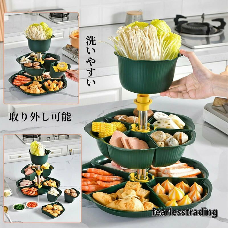 商品名 皿付き リム皿 料理収納 カラー 写真通り 2色 仕樣 フリーサイズ 生産国 中国 商品説明 食品グレードの素材:3段のサービングスタンドは.食品安全PP素材で作られており.安定して軽量です. 広く使用:カップケーキ.前菜.その他の...