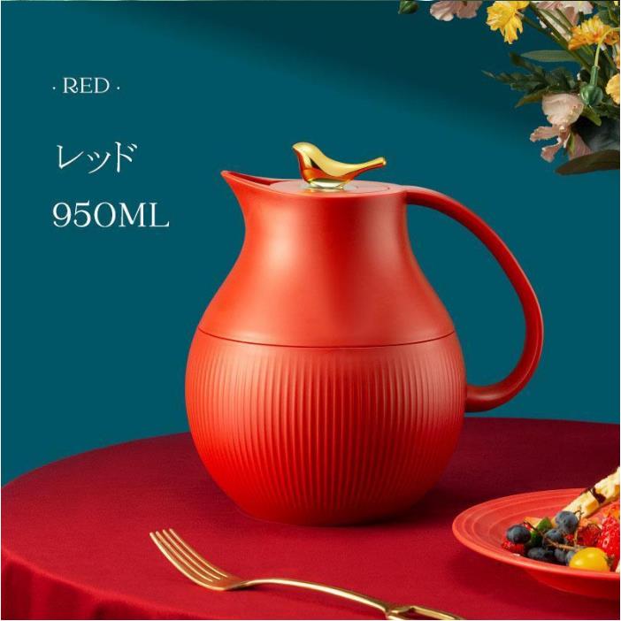 保温 広口タイプ 卓上ポット ポット ホワイト グリーン レッド 950ML 1600ML
