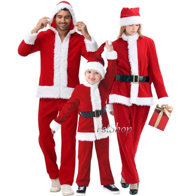 サンタクロース 衣装 メンズ レディース子供用サンタコス フルセット クリスマス コスプレ キッズ サンタクロース コスチューム サンタ衣装 サンタ服 女性用コスプレ大人用トップス パンツ 帽子 Christmas X'masパーティー コ...