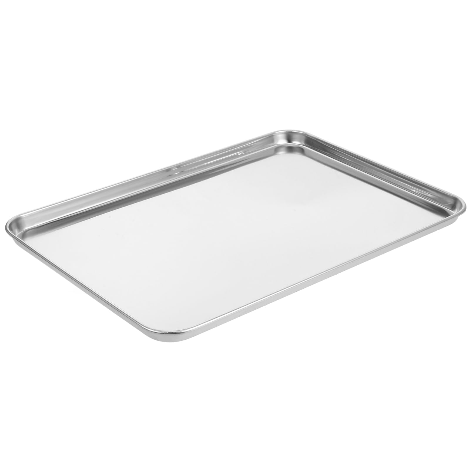 【仕様】サイズ:35X25X1.5CM。色:シルバー。パッケージ内容:1×ステンレストレー。 【料理 下ごしらえ用トレー 浅型】あなたが好きな食べ物、スナック、デザート、フルーツやその他の食べ物を保存することはあなたにとって便利です。 【食...