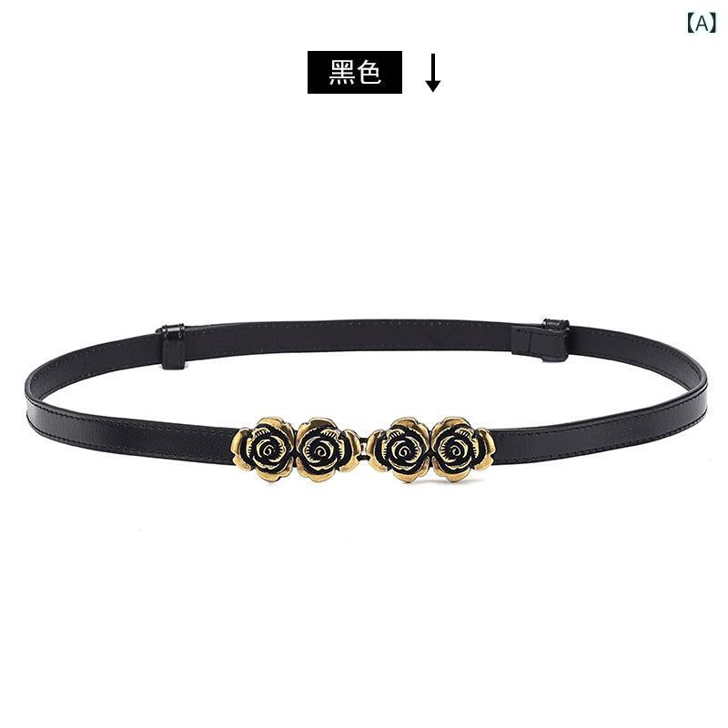 ・素材: 真皮・皮革の特長: 二層牛革・ベルトバックル素材: 合金・バックル留め方法: 対 buckle・カラー: ブラック、コーヒー色、キャメル色、ホワイト・ベルト幅: 細め(2cm未満)・スタイル: レトロ・加工技術: 電気メッキ・流行...