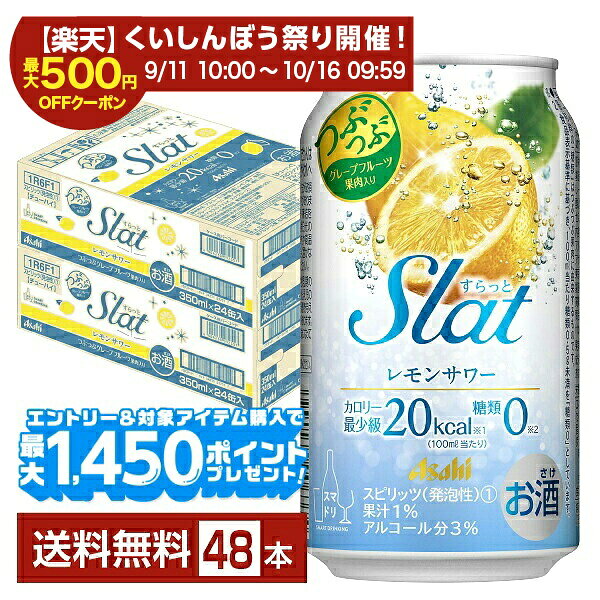 Slat（すらっと）は「カロリー最少級20kcal(100mlあたり)（※1）」「糖類ゼロ（※2）」のさわやかなおいしさの缶チューハイです。健康意識に配慮した特長にくわえ、つぶつぶの果肉やアロエによる食感を楽しめる、アルコール度数3％の缶チ...