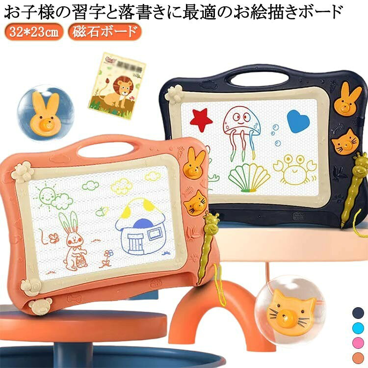 ITEM INFORMATION■ サイズ大号 (32*23cm)■ セット内容ボード1個、ペン2本、スタンプ2個■ 素材プラスチック■ カラーオレンジ, ネイビー, ピンク, ブルー