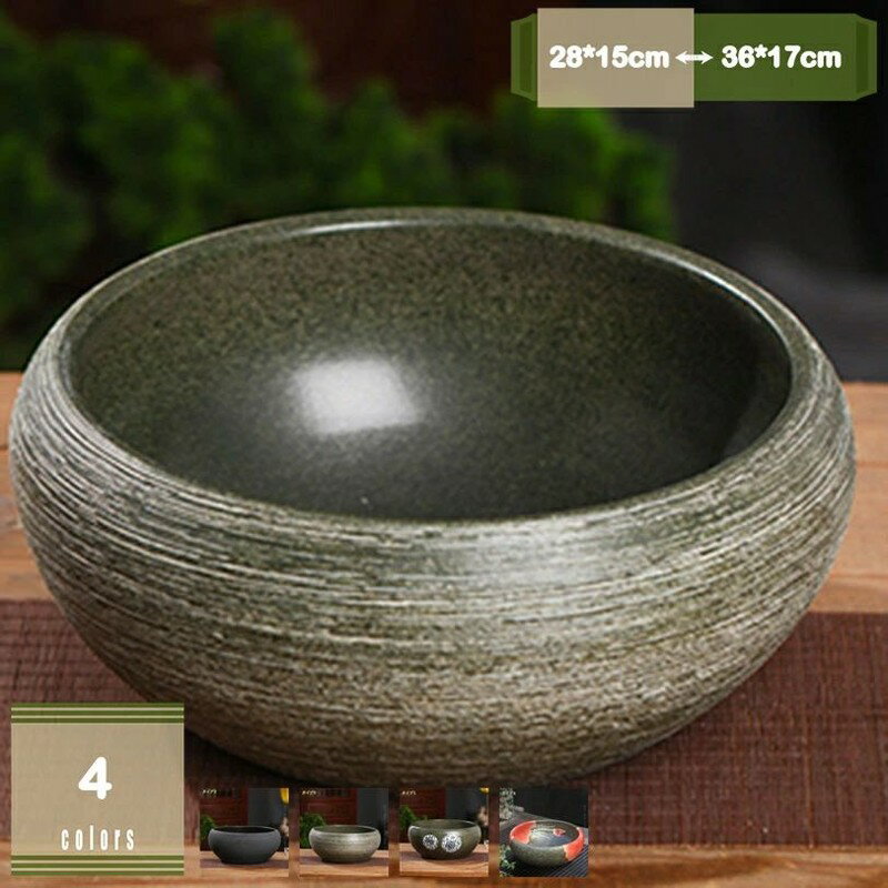 ITEM INFORMATION■ 商品タイププランター / 睡蓮鉢 / 植木鉢■ 素材陶器■ 特徴背が高いデザイン, 穴なし, 深鉢, アンティーク風■ 主な用途観葉植物, 睡蓮, 水耕栽培, 金魚鉢, 装飾