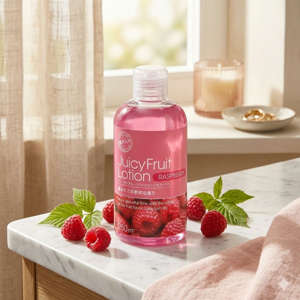 甘酸っぱく弾ける、新鮮なフルーツの香り。 【ジューシーフルーツローション ラズベリー】250ml 「いつものマッサージを、もっと華やかで特別な時間に変えたい。」 そんな願いを叶える、香りにこだわったローションが登場！いつまでも輝き続けたい女...