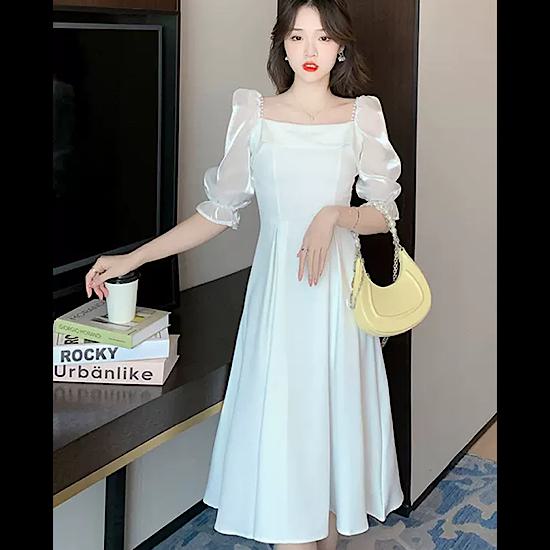 商品説明袖シフォンの透け感と風に揺れるふんわりとしたシルエットが女性らしさを引き立ててくれるワンピースドレス。きれいなaラインは美しいラインを描き、大人かわいい印象を実現！普段使いはもちろん、女子会やデート、ホームパーティー、記念日の時や ...