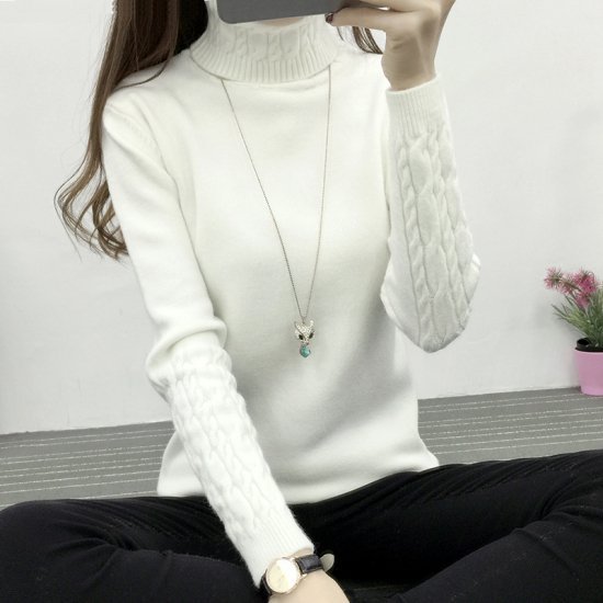 商品説明タートルネック長袖のニットセーターです。首元と袖のケーブル編みがアクセントになってお洒落♪アウターに響きにくいコモコモし過ぎないスリムフィットデザインが◎カラーグレー、ブラック、ピンク、カーキ、パープル、キャメル、ホワイトサイズS、...