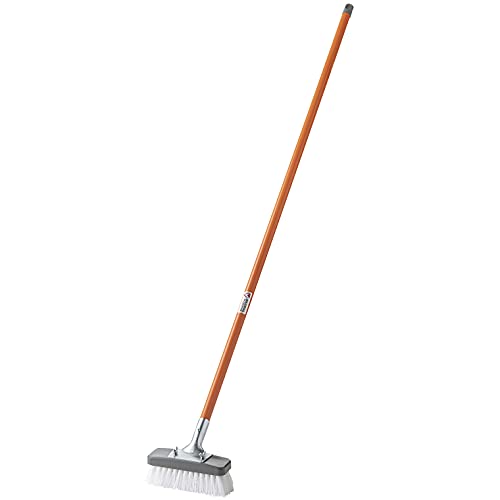 モダンオレンジ/幅18×全長136.5cm/CL809-000U-MB・PatternName:07:デッキブラシ・パッケージ個数:1・ハンドルとキャップに抗ウイルス剤を配合したデッキブラシ。・[サイズ]約18×136.5cm・原産国:日本...