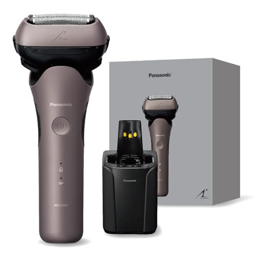 全自動洗浄充電器/お風呂でも剃れるラウンゴールド/-/ES-L381W-N・Style:全自動洗浄充電器/お風呂でも剃れる・パッケージ個数:1・リニアモーター搭載でパワフルに剃りきる・アゴ下トリマー刃搭載の新3枚刃システムで、長いくせヒゲの...