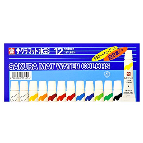 12色(白2本)12色(白)/5ml/EMW13・Size:5ml・パッケージ個数:1・【12色】レモン色・山吹色・茶色・黄土色・朱色・赤・黄緑・ビリジアン・青・藍色・黒・白（2本）・【仕様】ラミネートチューブ入り・【特長】開けやすい/破れ...