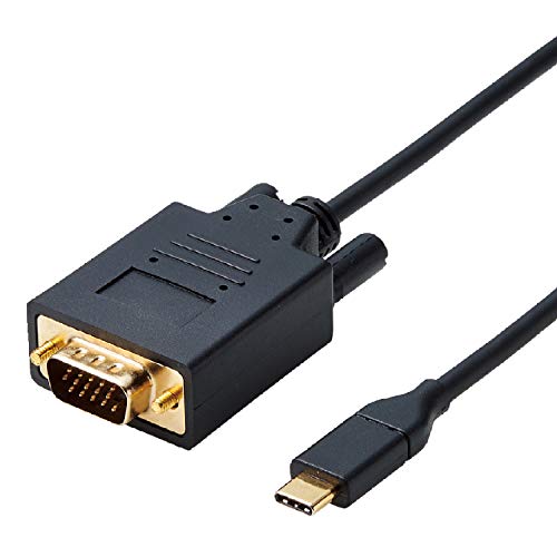 VGAブラック/1m/CAC-CVGA10BK・Size:1mStyle:VGA・パッケージ個数:1・USB Type-C(TM)端子を搭載した機器の映像信号を変換し、VGA(D-sub15pin)入力端子を搭載したディスプレイ・テレビ・プ...