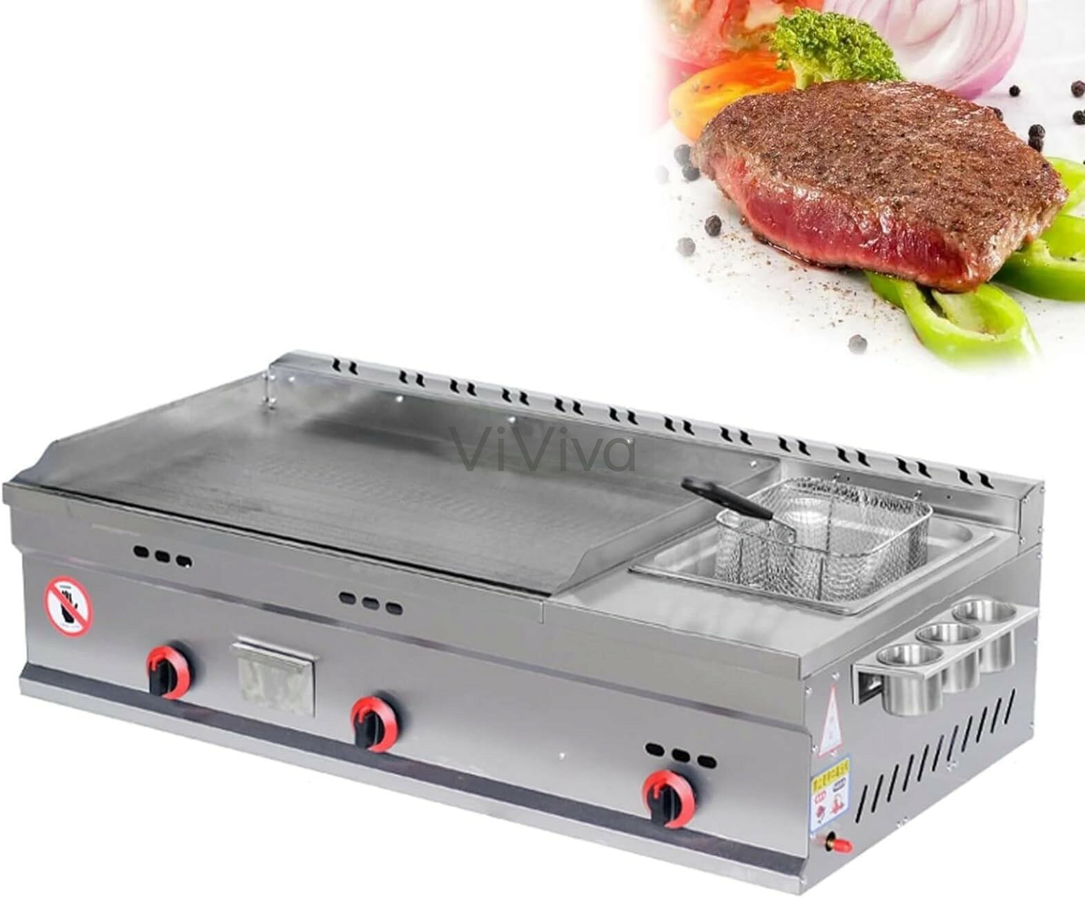 【商品名】グリドル 卓上用 プレス鉄板 業務用プロパンガスグリドル アイロンレンジ カウンタートッププロパンガス業務用グリドル 手動制御と1つのバーナーを備え、持ち運びが簡単で、中量から大量まで調理できます ポータブル フラットトップ グリ...