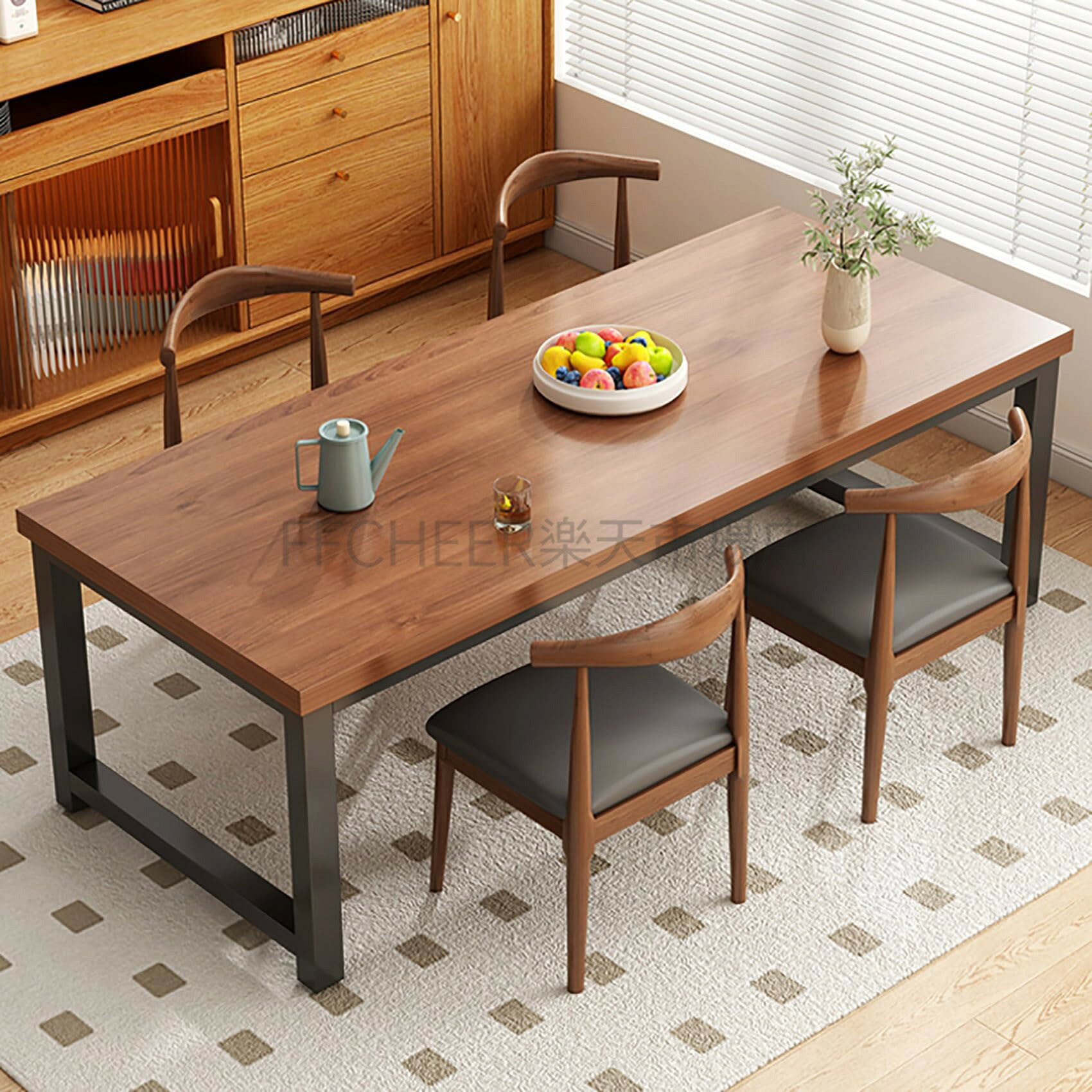 【商品名】ダイニングテーブルセット 食卓セット ダイニングテーブルセット4人用 ダイニングセット ングテーブルと椅子セット 4人掛け会議テーブル ダイニングセット椅子 幅120CM 省スペース 図書館/オフィス 組立式 ダイニングテーブル ...