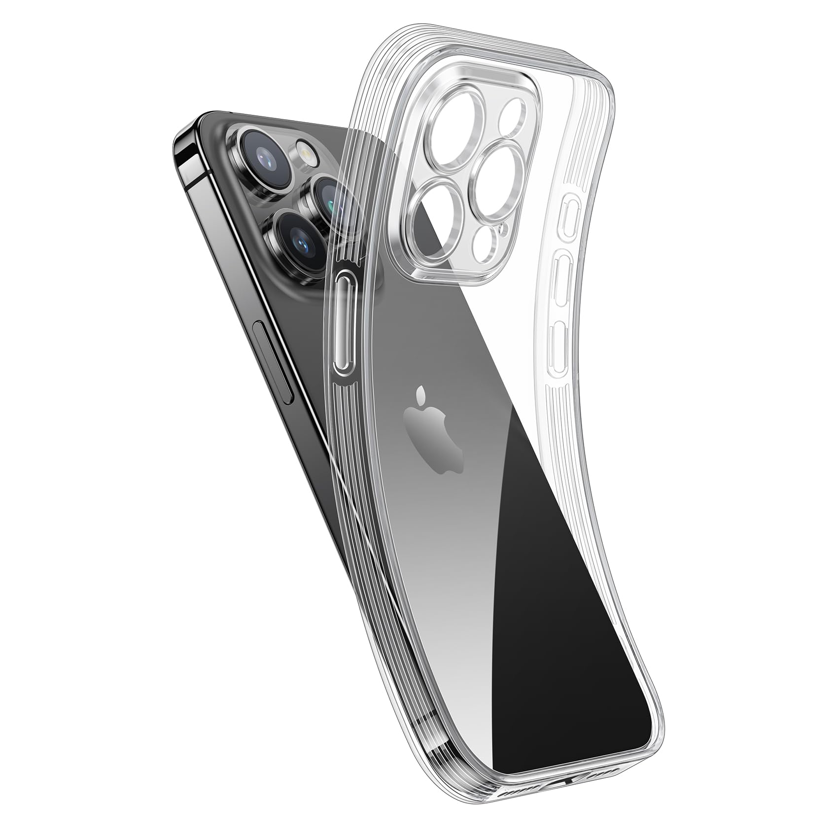 対応機種iPhone15ProMax 専用（6.7インチ・三眼レフ） 驚くほどの透明度・黄変防止高級熱可塑性ポリウレタン（TPU）素材を採用することで、従来品と比べてより透き通った透明感を保つことができ、長期間経ってもケースが黄変しにくく、...