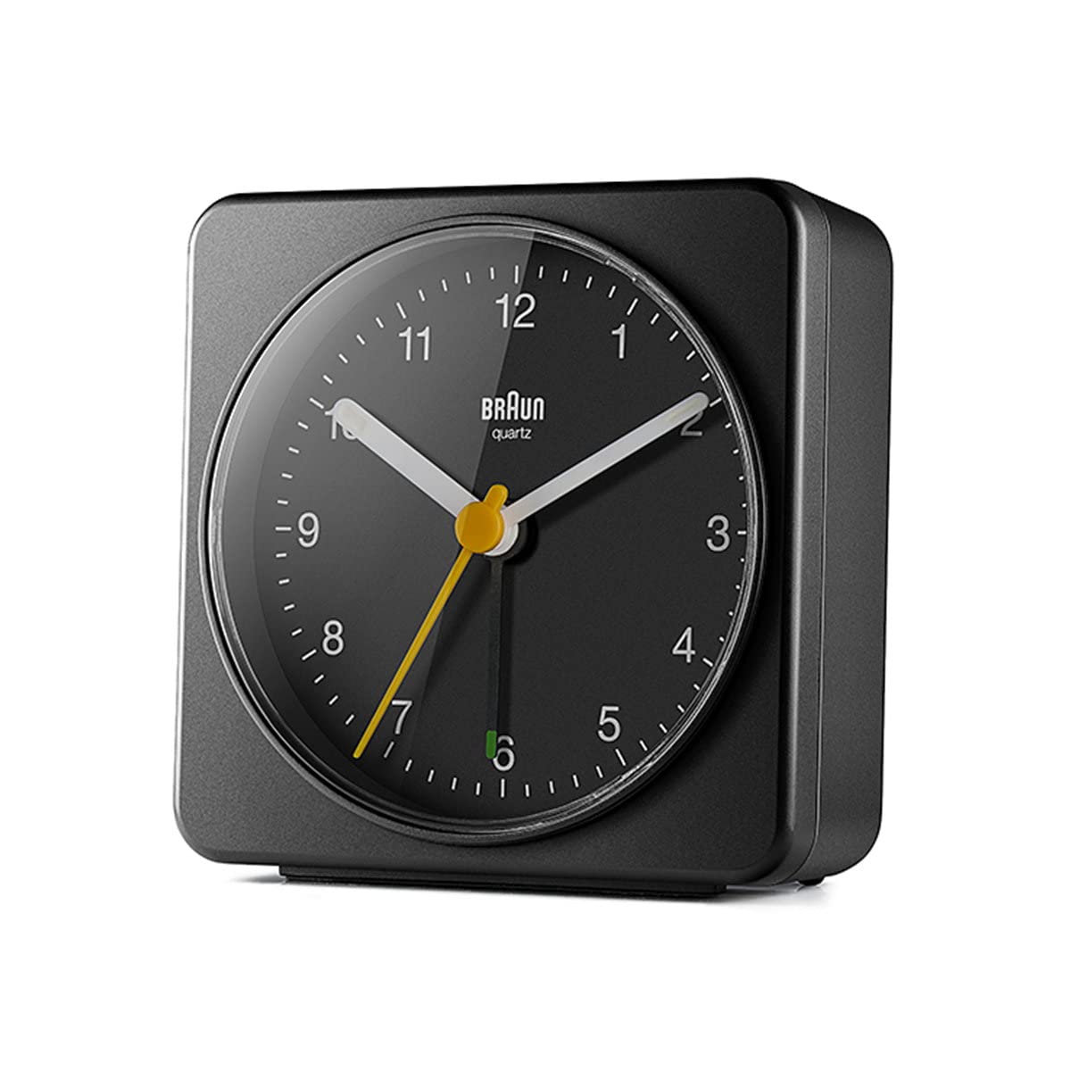 ムーブメント：クオーツ（静音設計） ケース素材：プラスチック サイズ：幅78mm×高さ78mm×奥行32mm 重さ：84g 機能：アラーム/スヌーズ機能/静音設計/ライト/ルミナス針 正規保証：1年 付属品：正規保証書/専用ケース 備考：単...