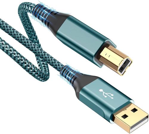 ✅USB 2.0 プリンタケーブルUSB(Aタイプ)端子を持つパソコンとUSB2.0(Bタイプ)端子を持つプリンター、スキャナ、サーバ、ハードディスクなどの周辺機器の接続に適用です。 ✅高速転送：USB 2.0デバイスの転送速度は最大480...