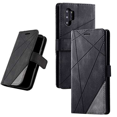 SAMSUNG Galaxy ( サムスン ギャラクシー ) Note 10 Plus 専用 デザインケース、PUレザー(合皮)、サイドマグネット式でかんたん開閉。 手帳型ならではの機能が満載内側には三つのカード入れと一つのフリーポケットが...