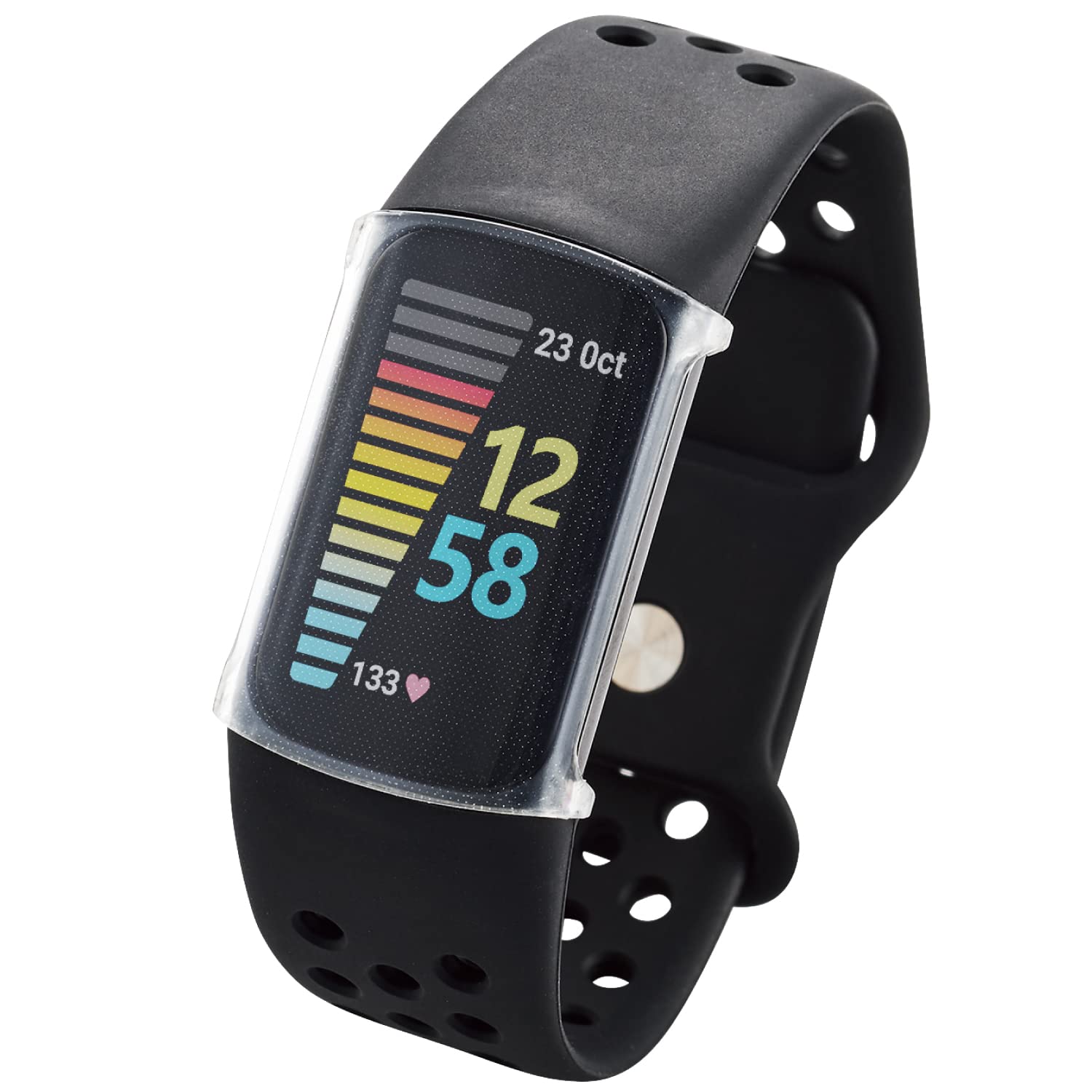 スマートウォッチのデザインを損ねないクリア素材を採用し、傷や汚れから本体を守るFitbit Charge 5用フルカバーケースです。 シリコン素材より強く耐久性に優れ、プラスチック素材よりしなやかな弾力性を持つTPU(熱可塑性ポリウレタン)...