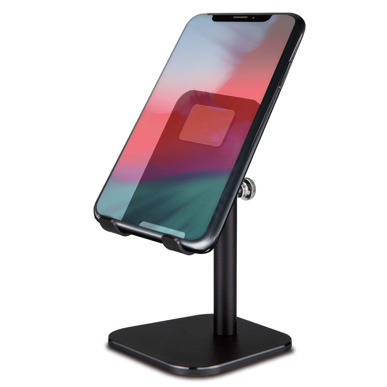 高さと角度の調整ができ、設置しているスマートフォンに充電ケーブルを装着できる、フリーアングルスタイルのスマートフォン用アルミスタンドです。 伸縮アームは、背面のネジを締めることで高さを調整できます。 インテリアになじむ、シンプルで美しく高級...