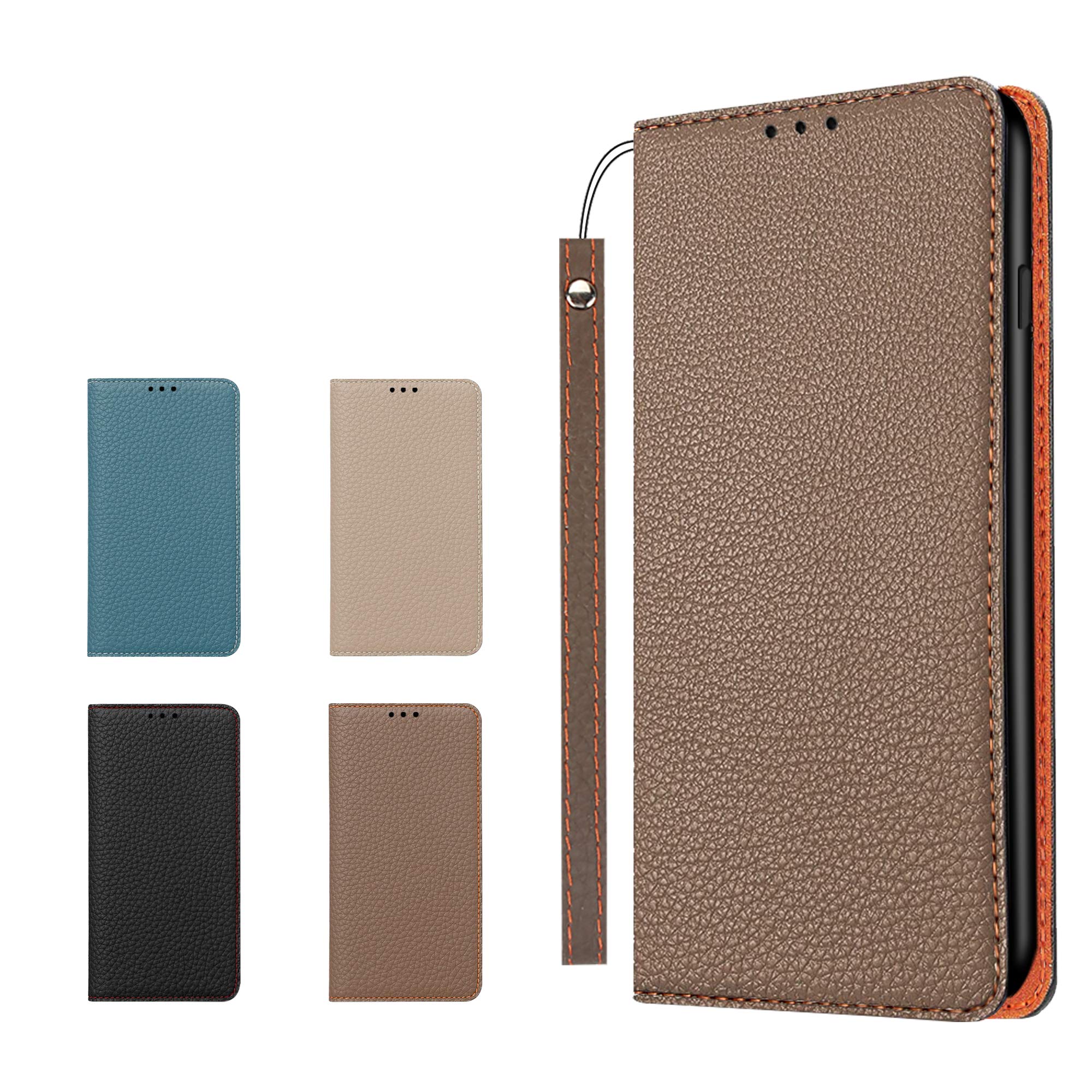 ☀対応機種iPhone12/12PRO素材高級牛本革 ★対応機種と画面サイズをよくご確認のうえ、ご購入いただけますようお願い致します。★マグネット内蔵で開閉にストレスがありませんし、しっかり閉じられます。収納ベルト付きでイヤホンの収納方法を...