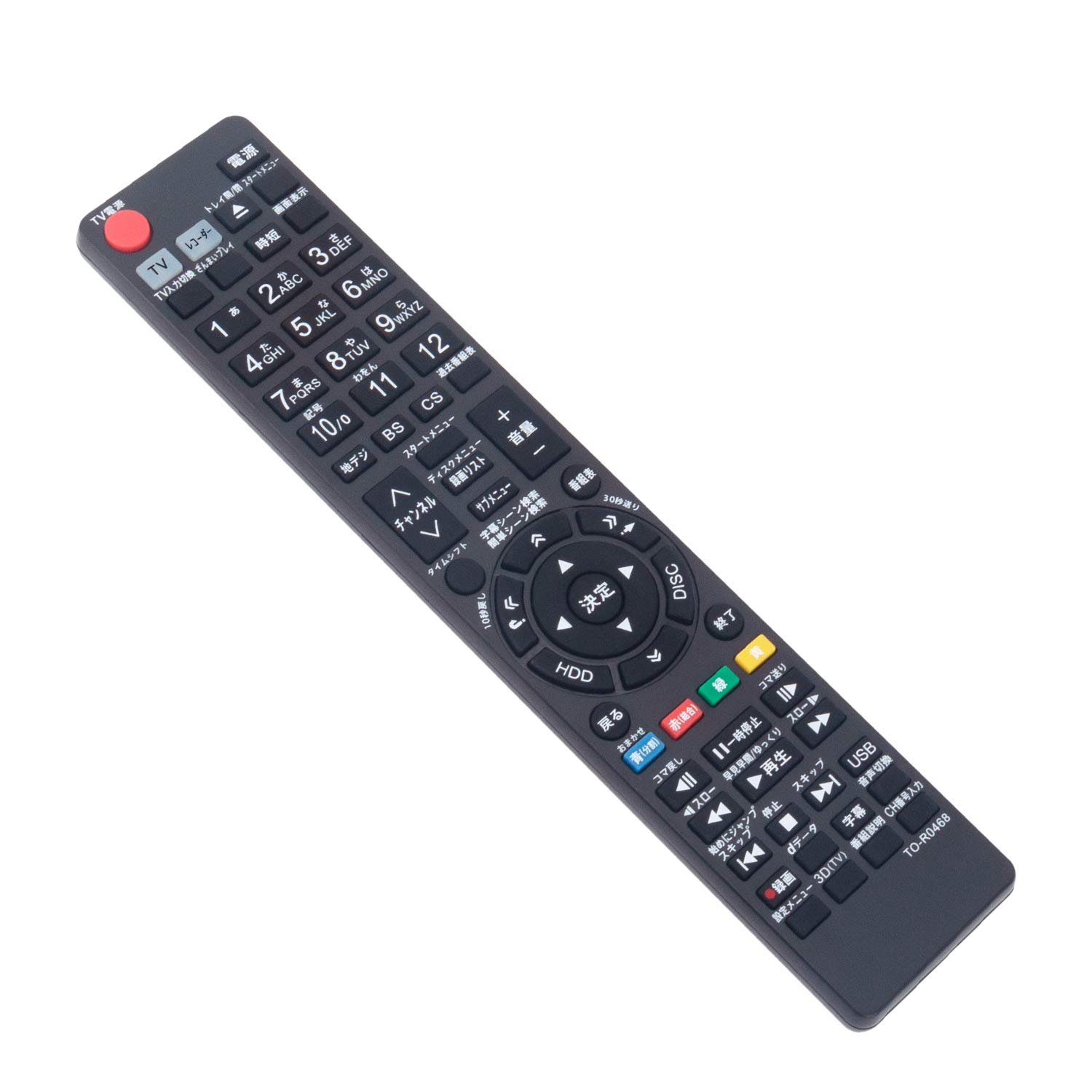 1）ブルーレイディスクレコーダー用リモコン fit for東芝REGZA SE-R0468 SE-R0438 SE-R0458 SE-R0434 SE-R0463 SE-R0467 2）通常にはこの商品について設定をする必要がなく、電池を入...
