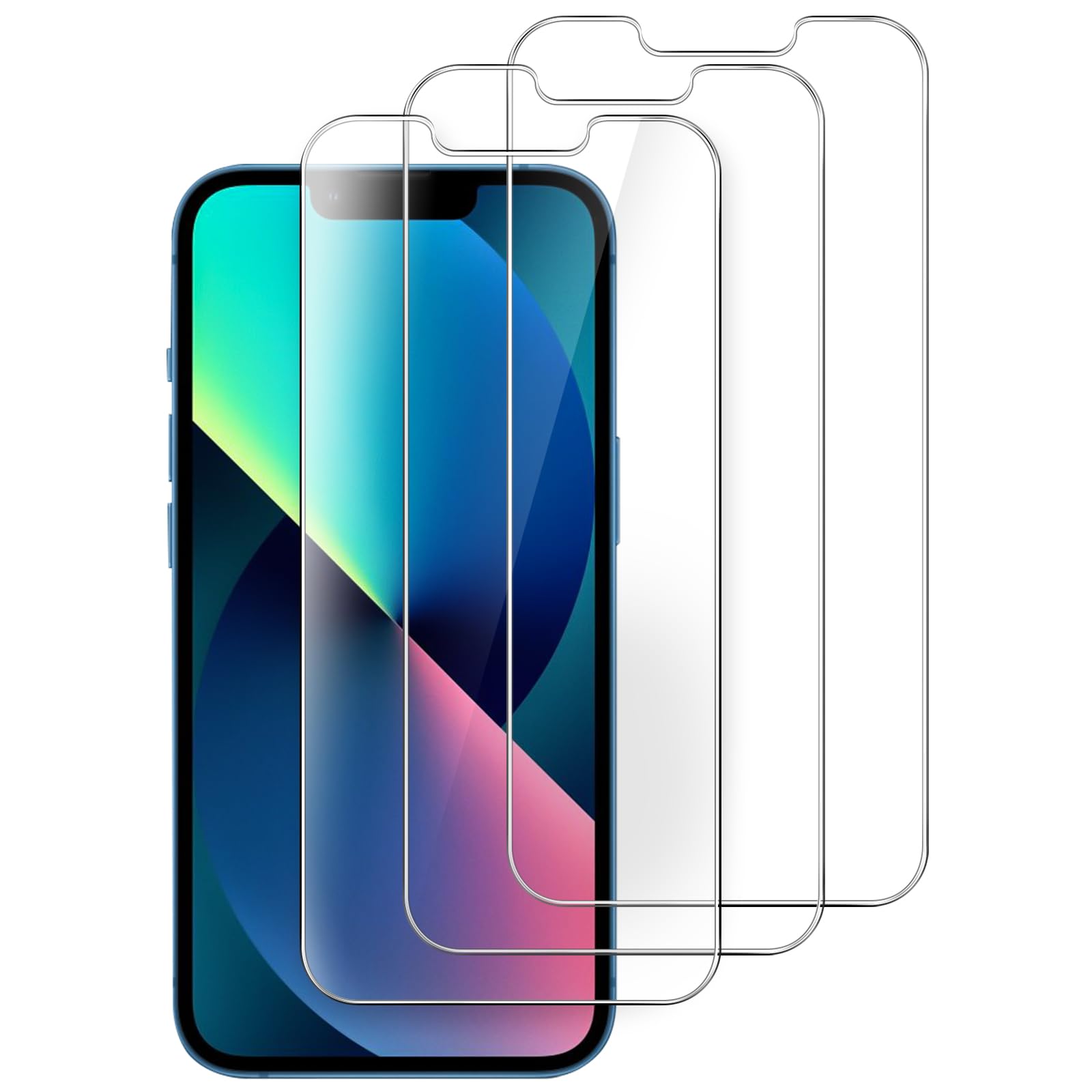 [対応機種] iPhone13/13Pro 6.1インチ専用設計で、 お使いのデバイスに完全に適合します [信頼できる保護] 高品質な強化ガラスを採用し、9Hまでの硬度に耐え、日常的な使用範囲内で液晶画面を守ります [高透明] 0.33mm...