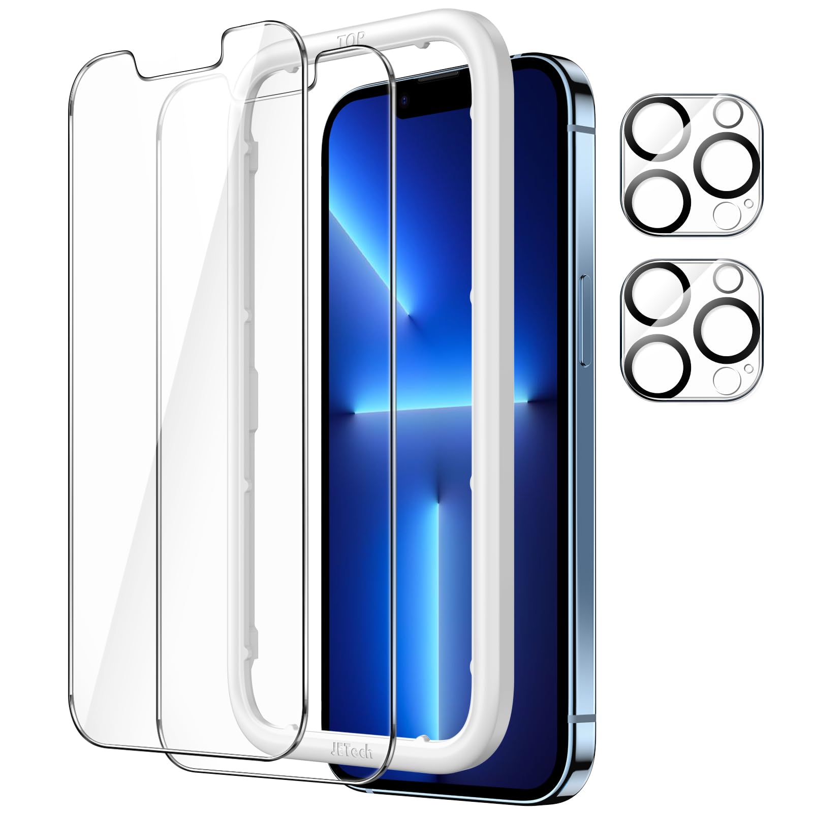 [互換性] iPhone13 Pro(6.1インチ)専用のデザインです。ご注意：iPhone13(6.1インチ)には対応できません。機種を間違いないようにおデバイスのモデルをご確認ください [信頼できる保護性] 9Hまでの硬度に耐える強化ガ...