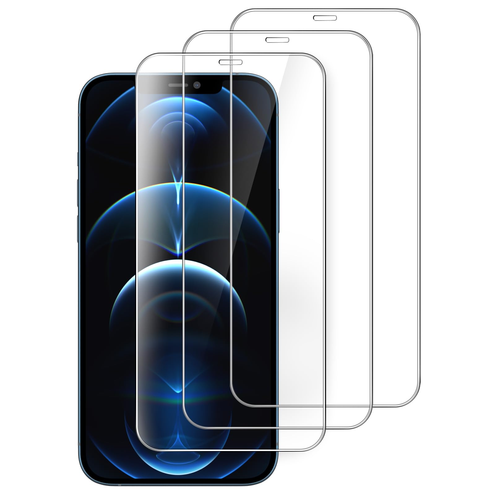 [全面保護] iPhone 12 Pro Max (6.7インチ)に適合します。画面の端から端まで最大限にカバーし、正確なスピーカーカットアウトで設計されています。フロントカメラとセンサーを高い保護性で守りながら、液晶画面に全面保護を提供し...