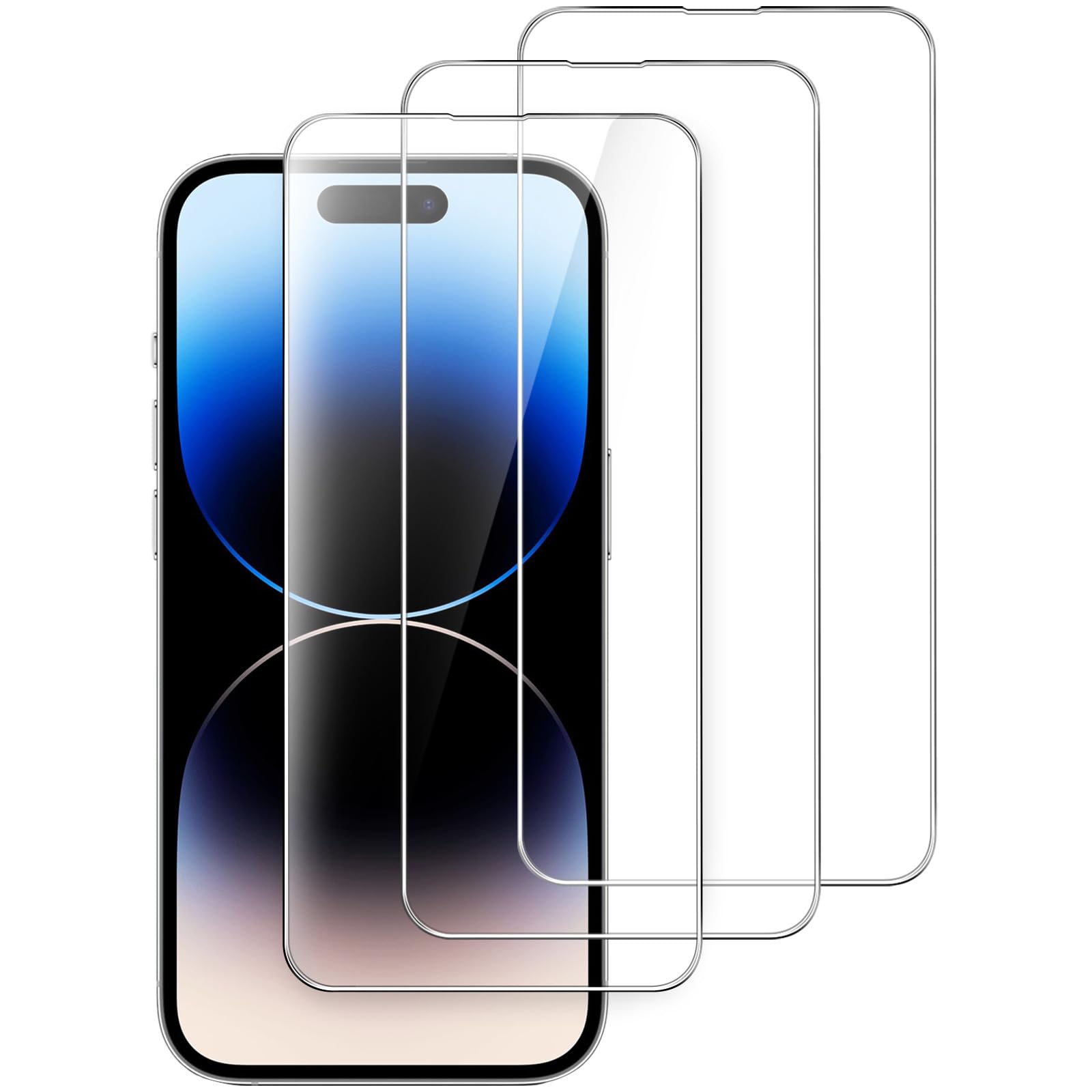 [全面保護] iPhone 14 Pro Max 6.7インチに適合します。画面の端から端まで最大限にカバーし、正確なスピーカーカットアウトで設計されています。フロントカメラとセンサーを高い保護性で守りながら、液晶画面に全面保護を提供します...