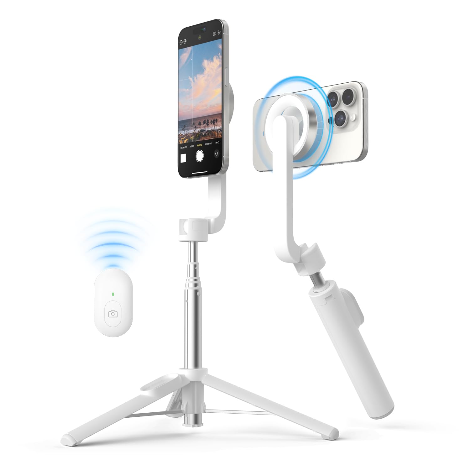 製品仕様… ◆ 対応機種 ： MagSafe対応 iPhone 他各種 スマートフォン ◆ 内容物 ： セルフィースティック × 1本、リモコン × 1個、マグネットリング × 1個、収納袋 × 1個 ◆ サイズ ： 約 16.5cm × ...