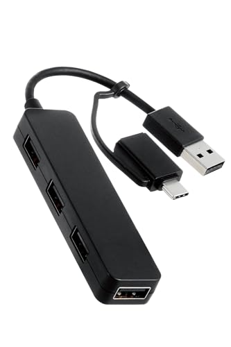 USB-AポートにもUSB Type-C(TM)ポートにも接続できる、変換アダプター付きUSB2.0ハブです。 4つのUSB-Aポートを搭載しています。マウスやキーボード、USBメモリ、USBファン、プリンターなどさまざまな機器を同時に接続...