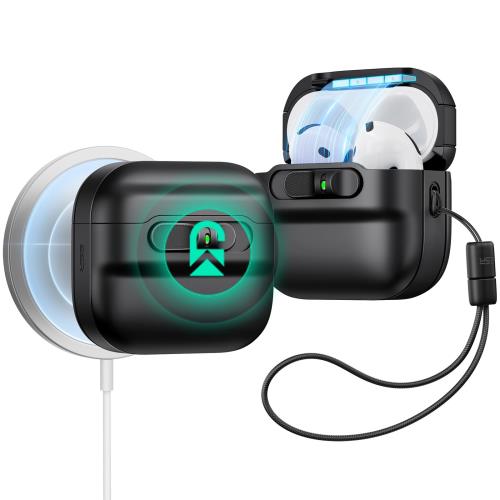 互換性：AirPods第4世代（2024）（USB-C）専用です。イヤホンと充電ケースは含まれません。 安全保管可能なフリックロック：フタの上部および底部に700gの保持力を持つ強力なマグネットと内部のラッチにより、AirPodsを中に安全...