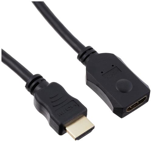 ■プラグ対応形状:Aコネクタ(19ピン・オス)-Aコネクタ(19ピン・メス) ■伝送速度:10.2Gbps ■ケーブル長:0.5m ■カラー:ブラック