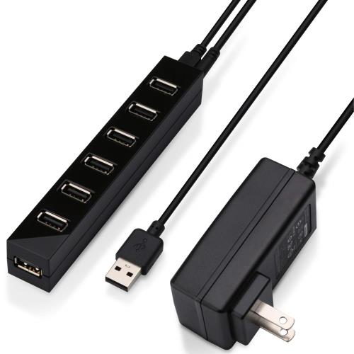 USB機器を7個接続してもガッチリ固定できる、マグネット付きの7ポートUSBハブです。 裏面に強力マグネットを装備していますので、スチール面に簡単に装着できます。スチールデスクなどの側面にも装着可能です。 フロントに6ポート、サイドに1ポー...