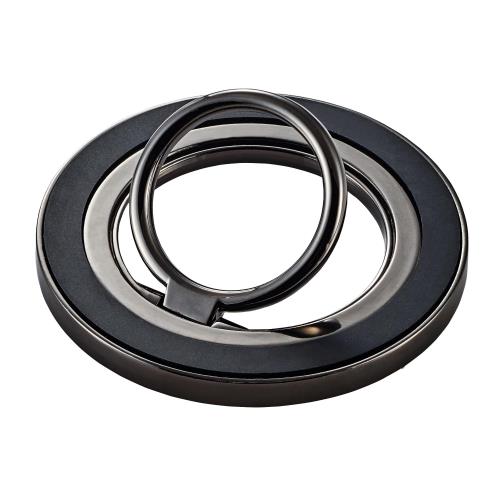 MagSafe対応iPhoneの背面に磁石の力で取り付けることができる、MAGKEEPスマホリングです。 リング部分は360度回転可能で、スマートフォンの持ち直しや角度調整が自由自在です。端末と接触していないリング内側部分のみが回転するので...