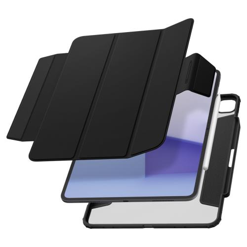 プレミアム素材を使用した製品 : クリアな背面デザインでiPadシリーズを紹介します。 フロントカバーは高級ヴィーガンベロレザーで、マグネットペンホルダーと三角折りスタンドも使用しています。 強化された角と日常的な保護 : 追加のバンパー保...