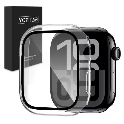 高級感が溢れるデザイン＆装着が簡単 apple watch 10保護カバー＋液晶ガラスフィルムの融合された革新的な一体型デザイン。取付け道具不要、apple watch 10本体の上から嵌めるだけで楽に装着できます。従来のフィルム貼りの手間...