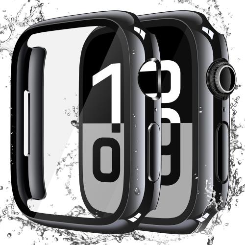 対応機種For Apple Watch Series 10 46mm 防水保護ケース 。（ジェット・ブラック）※ご購入する前に、まずはアップルウォッチ裏面で記載されたサイズをご確認してください。 IP67防水・防塵設計：シーリングリング内蔵...