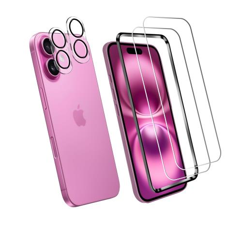 対応機種FOR iPhone 16 用のフィルム 強化ガラス 液晶保護フィルム。注: 同じ機種です。メーカーが提供するカメラの穴の開口部は異なる開口部がある場合があります、ご理解ください。モデルによってサイズが異なりますので、モデルを確認し...