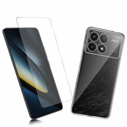 対応機種セット内容 ：FOR Xiaomi POCO F6 Pro 用の 強化ガラスフィルム*1枚+クリアケース*1。 画面部分表面硬度9Hのガラスフィルムで、万が一フィルムが破損した場合でも、ガラスが飛び散らず張り付いた状態になります。 ...
