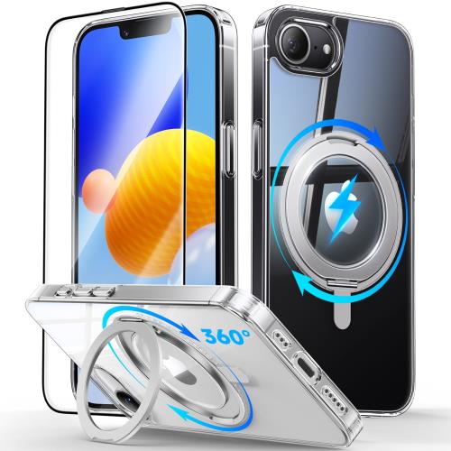 3 in 1TickStandシリーズ- これまでにないスマートな体験互換性：JUESHITUO iPhone 16e 用 ケース 6.1インチ。オシャレで優雅、クラシックなデザインコンセプト、トップN56Sな磁気、軍用MILレベル耐衝撃保...