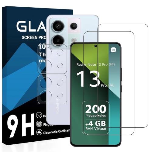 👍専用設計·簡単に貼り付けRedmi Note 13 Pro 5G 専用液晶画面保護ガラスフィルム。本商品は日本素材のAGC 旭硝子 素材を採用して作られております。フィルムのシリコン自己吸着層により、スチールフィルムをに合...