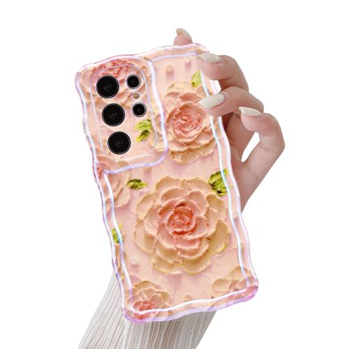 対応機種Galaxy S25 Ultra [ docomo : SC-52F / au : SCG32 ] (6.9インチ)専用。写真は見本ですが、購入前にお使いの機種を確認してくださいね。 花柄デザイン ▪ フィット感背面にカラフルな油絵...